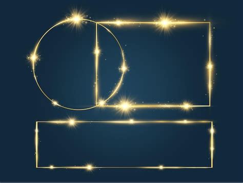 골드 프레임의 벡터 일러스트 레이 션 프리미엄 벡터