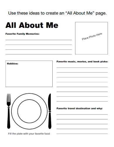 Free 33 All About Me Samples In Pdf