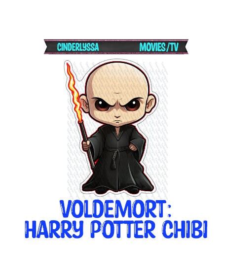 Voldemort Chibi Hp Villian Hogwarts Wizard Movie Inspired Cardsto
