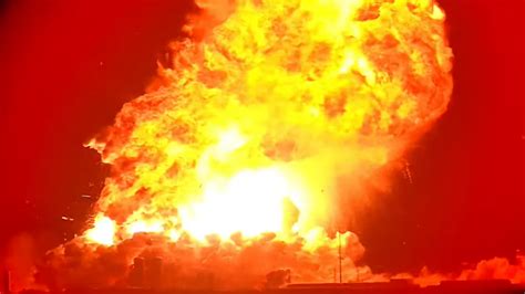 Spacex Rocket Being Tested Explodes Into Giant Fireball Before Launch