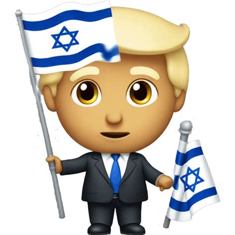 Donald Trump With Israel Flag Emoji
