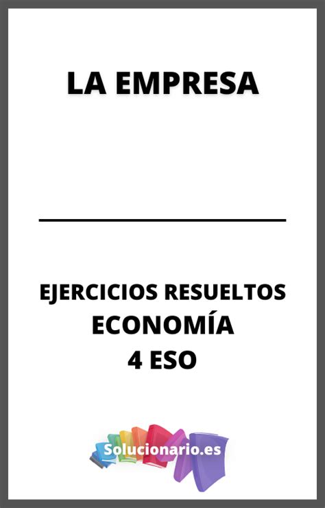 Ejercicios Resueltos Economía 4 ESO 2024 2025 PDF