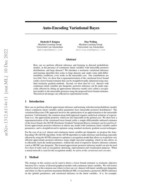 8auto Encoding Variational Bayes Pdf Statistical Inference