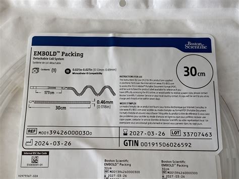 New Boston Scientific Embold Packing Deatchable Coil System