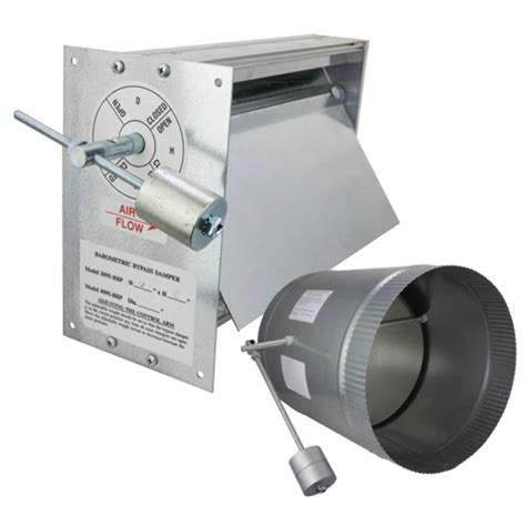 Io Hvac Controls Bh 10 10 Round Horizontal Barometric Bypass Damper