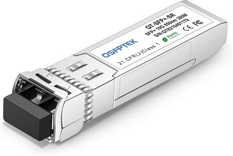 QSFPTEK 10G-SR SFP+ 850nm 300m Module, Mini Gbic 10GBASE-SR DDM ...