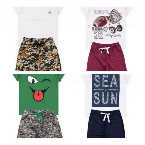 Kit Lote 10 Conjunto Roupa Infantil Menino Masculino Atacado Mercado