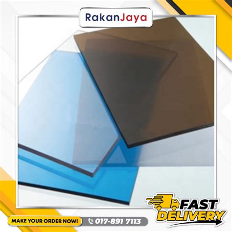 Polycarbonate Sheet Plain Panel 3mm 4ft Rakan Jaya Hardware
