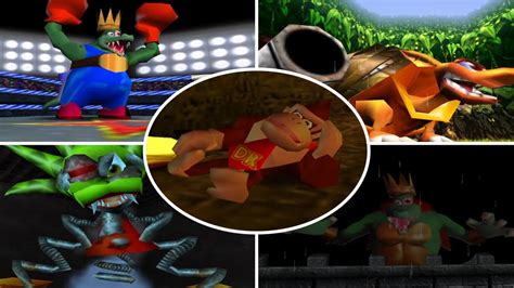 Donkey Kong 64 All Bosses No Damage Youtube
