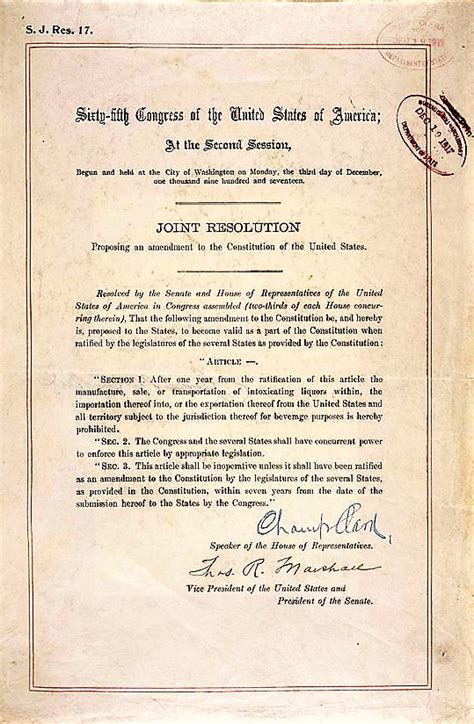 Prairie Rose Publications Prohibition A Constitutional Flip Flop