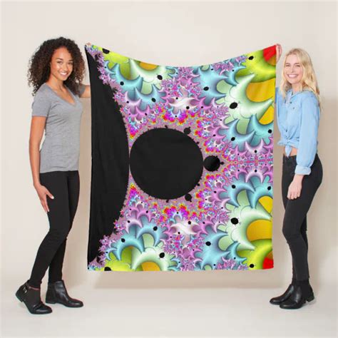 Fractal Mandelbrot Multicolor Fleece Blanket Zazzle