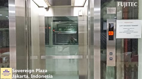 Fujitec Mrl Scenic Elevators At Sovereign Plaza Jakarta Youtube