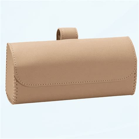 Car Visor Sunglasses Case Leather Glasses Clip Holder For Sun Visor Handmade Eyeglasses