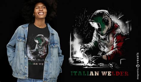 Diseños de camisetas PSD Mockups de welder