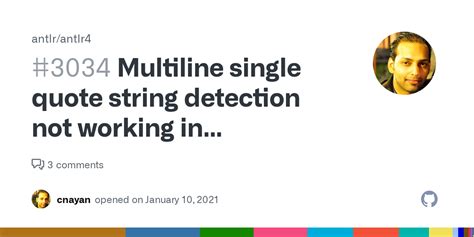 Multiline Single Quote String Detection Not Working In Javascript