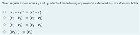 solved given regular expressions rı and r2 which of the