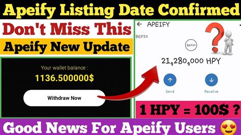 Apeify Listing Date Confirmed HPY Token Price Apeify New Listing