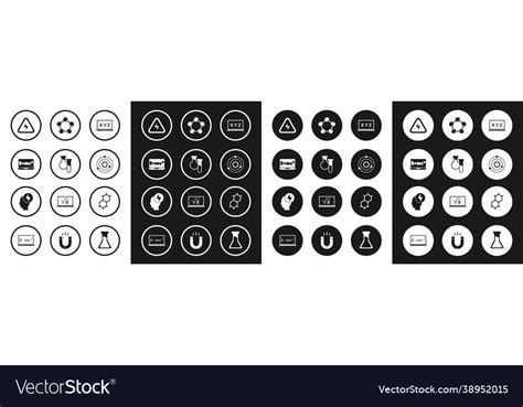 Set Xyz Coordinate System Test Tube And Flask Vector Image