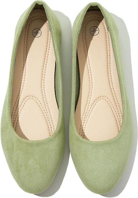 Shupua Flats For Women Round Toe Flat Shoes Dressy Black