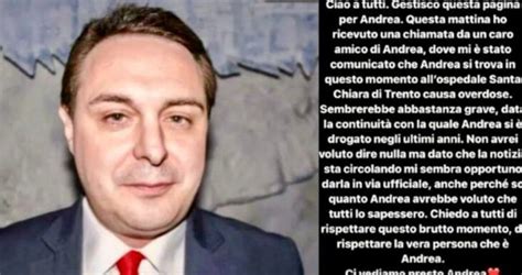 Andrea Diprè Ricoverato In Ospedale Per Overdose Il Preoccupante Annuncio Su Instagram