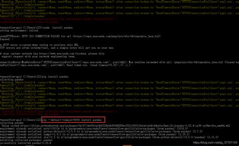 Pandas安装超时could Not Find A Version That Satisfies The Requirement