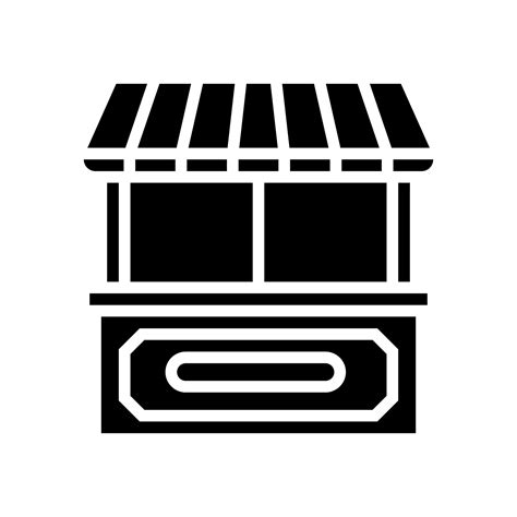 Stall Store Glyph Icon Vector Illustration 22789450 Vector Art At Vecteezy