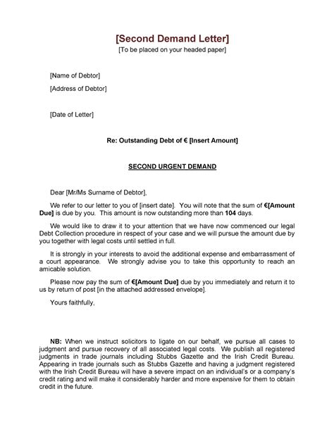40 Best Demand Letter Templates Free Samples ᐅ Templatelab