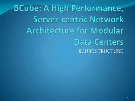 ppt bcube a high performance server centric network architecture