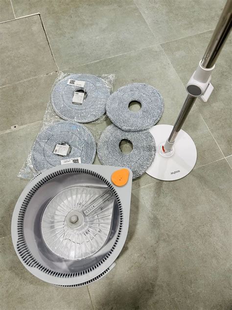 Joybos Spin Mop Set With Extra Pads Furniture And Home Living Cleaning