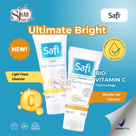 Jual Safi Ultimate Bright Micellar Gel Cleanser 100gr Light Foam