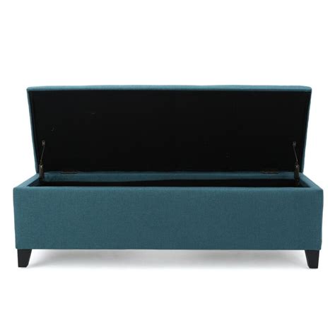 Christopher Knight Home Cleo Fabric Storage Ottoman Dark Teal Artofit