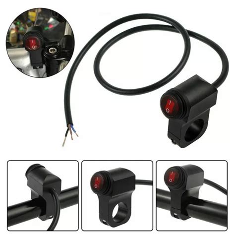 INTERRUPTEUR MARCHE ARRÊT POUR moto étanche DEL guidon phare 12V