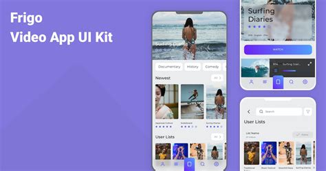 Frigo Video App Ui Kit By Uicube On Envato Elements