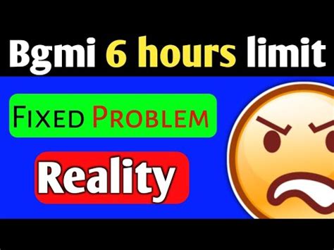 UPDATE BGMI HOURS TIME LIMIT PROBLEM FIX HOW TO PLAY BGMI AFTER Hours BGMI