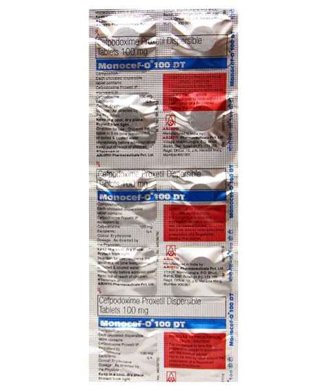 Monocef O 100 DT Tablet Jeevandip