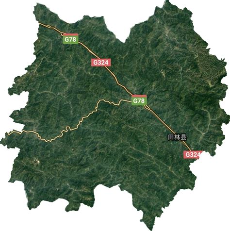 田林县高清卫星地图