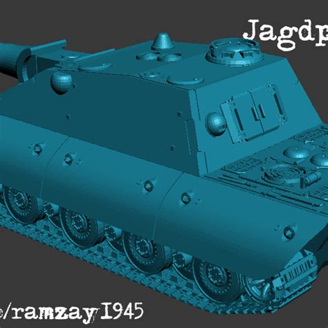🪖 Jagdpanzer E 100 Krokodil 1100・ 3d File For 3d Printing・cults