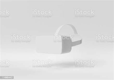창의적인 최소한의 종이 아이디어 흰색 배경으로 개념 흰색 Vr 3d 렌더링 3d 그림 가상현실에 대한 스톡 사진 및 기타 이미지