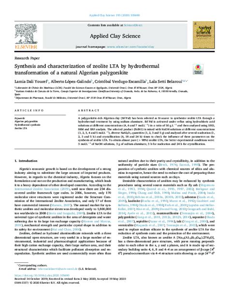 Pdf Applied Clay Science