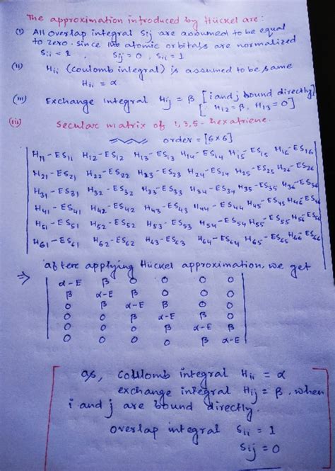 Solved What Is The Secular Matrix For Hexatriene In A Cyclic Course Hero