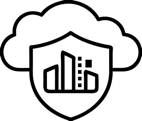 Shield Shaped Cloud Over Cityscape With Copy Space Set A 55478678