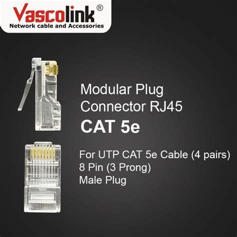 Jual Connector Rj Vascolink Cat E Pcs Biasa Shopee Indonesia
