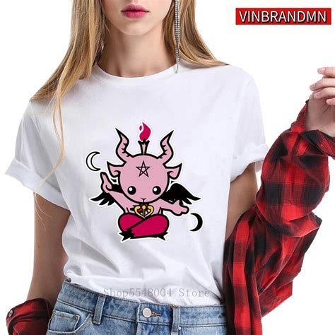 블랙 커피 반팔 티셔츠 Magic Devil Cool Satan Evil Hipster Streetwear T Shirt