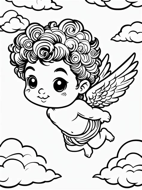 Chibi Ninja Character In Action Pose Black And White Drawing Coloring