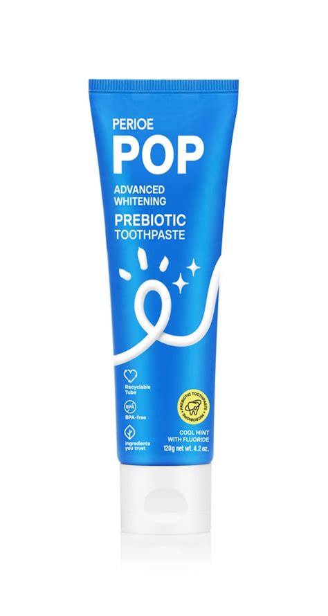Perioe POP Prebiotic Microbiome Whitening Toothpaste Cool Mint -- 4.2 ...
