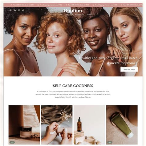 Routine Beauty Shopify Theme Skincare Shopify Template Clean And Modern