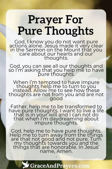 10 Heartfelt Prayers For Purity Grace And Prayers In 2024 Prayers For Strength And Healing