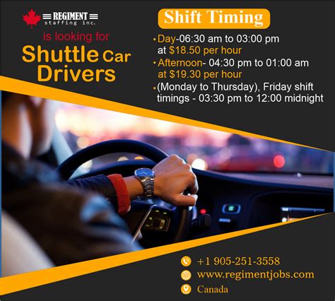 Shuttle Driver Regiment Staffing
