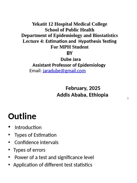 Lecture 4 Statistical Inferences Pdf Confidence Interval Standard Error