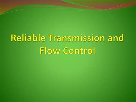 Unit 2 Flow And Error Control In Computer Networks Pdf